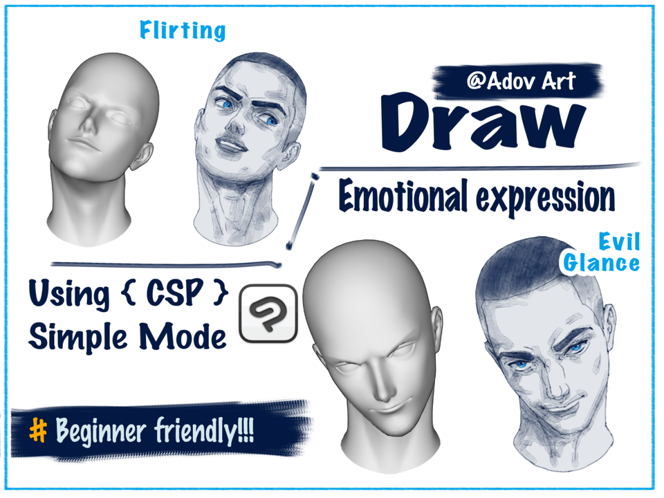 How to Draw versatile Facial Emotions Using CSP Simple Mode. “Emotional ...