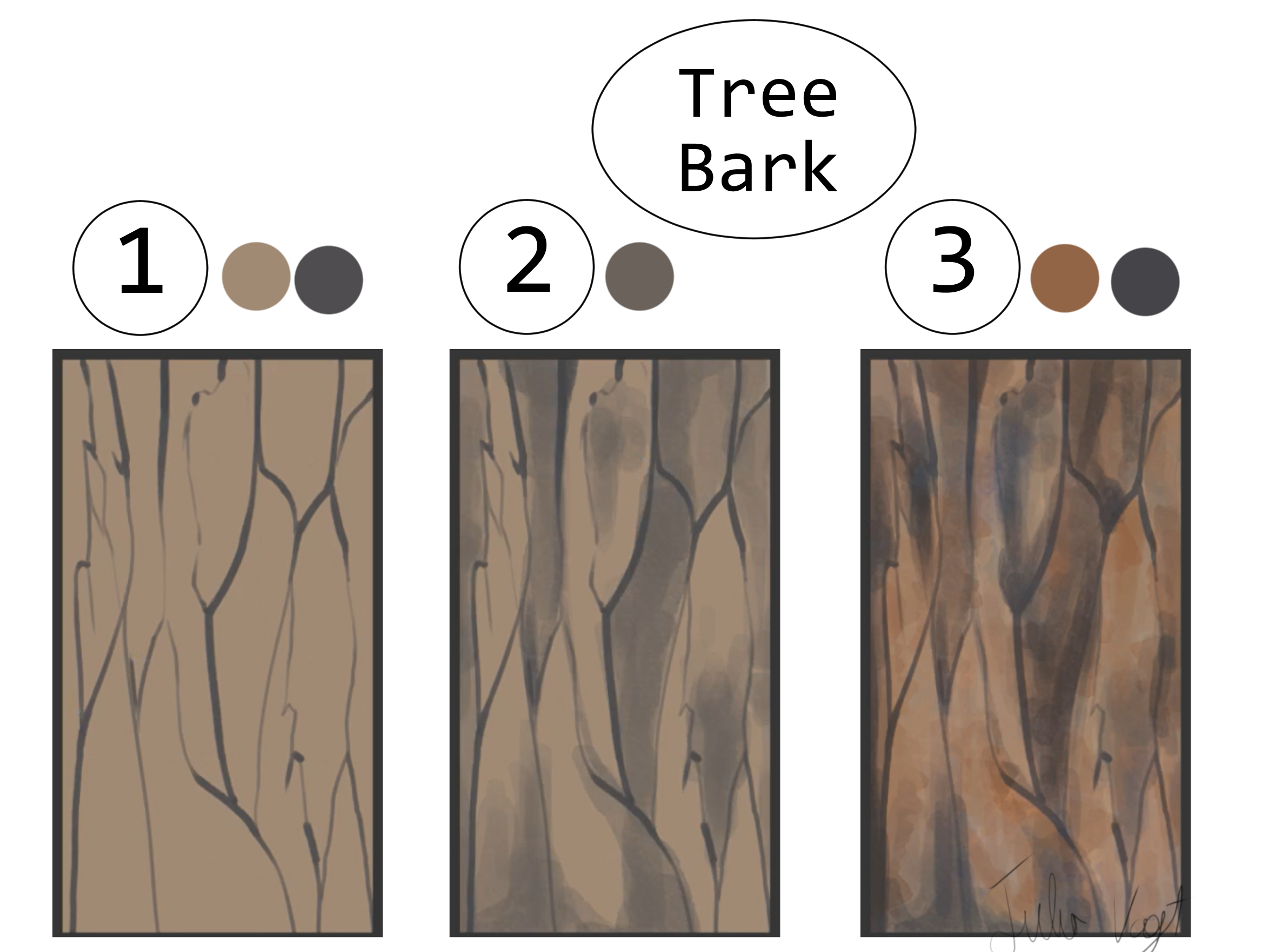 Tree Bark Drawing