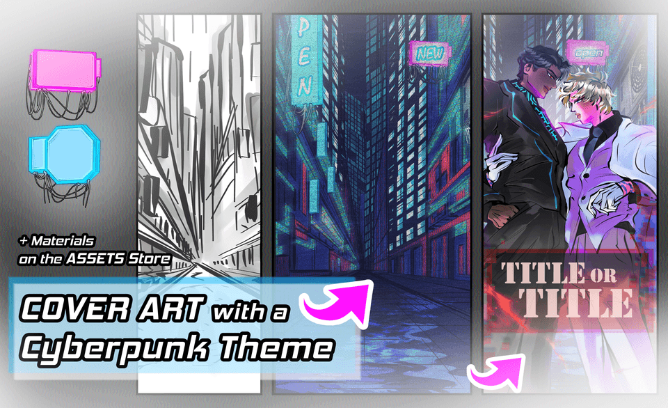[ Step-by-Step ] COVER ART with a Cyberpunk Theme by sunnysora - Make ...