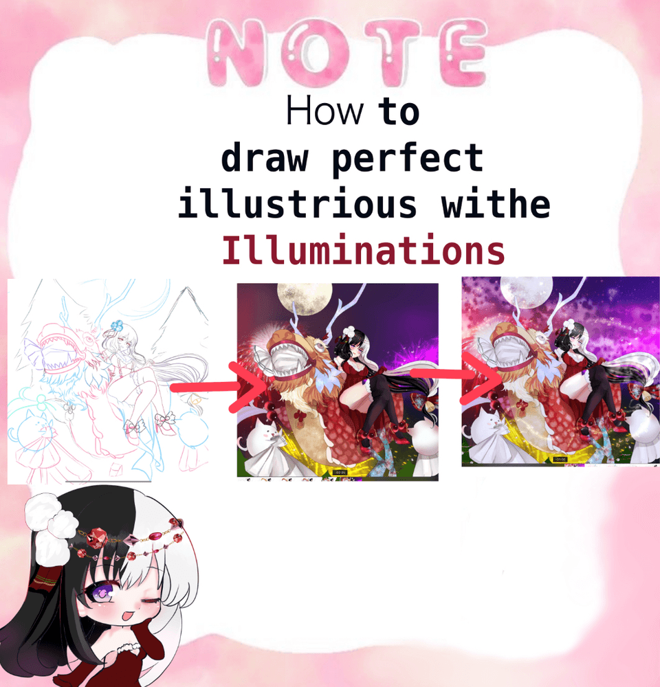 How to draw perfect illustration withe illuminations by Miyushi - Make ...