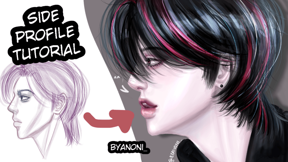 옆모습 그리는 방법 - 튜토리얼 + 팁! "드로잉 자습서 #1" by Anoni_ - 그림 그리는 요령 | CLIP STUDIO ...