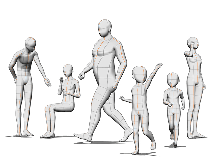 Using 3D Drawing Figures: Adjusting the Body Shape “3D controls #2” by ...