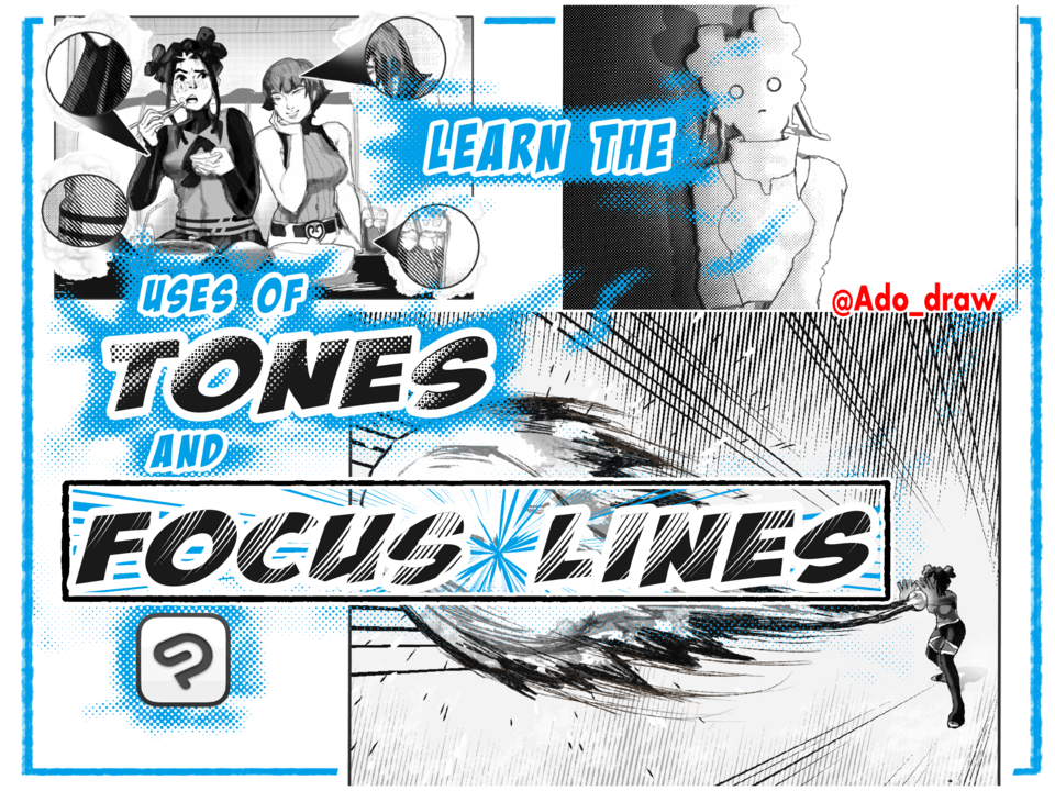 Learn the use of Tone and Focus lines in manga with CSP by Adöva_rt ...