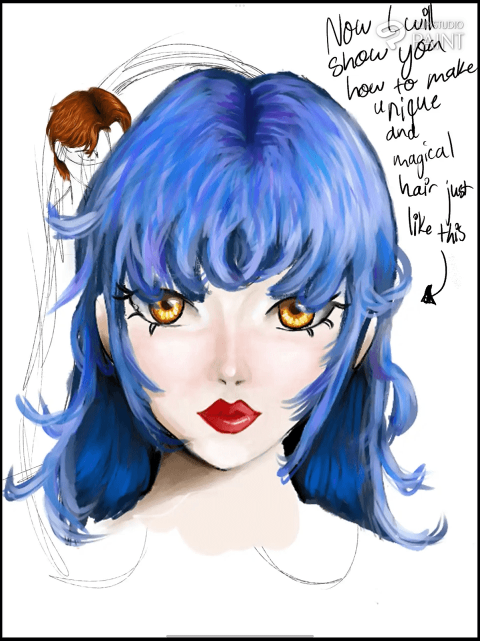 속눈썹 브러시만으로 독특하고 마법 같은 머리카락 표현!! 초간단 by Nilgun - 그림 그리는 요령 | CLIP STUDIO ...