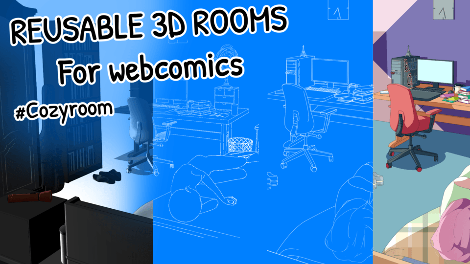 Reusable 3D rooms for webcomics “Quick tips #3” by LepusNix - Make ...