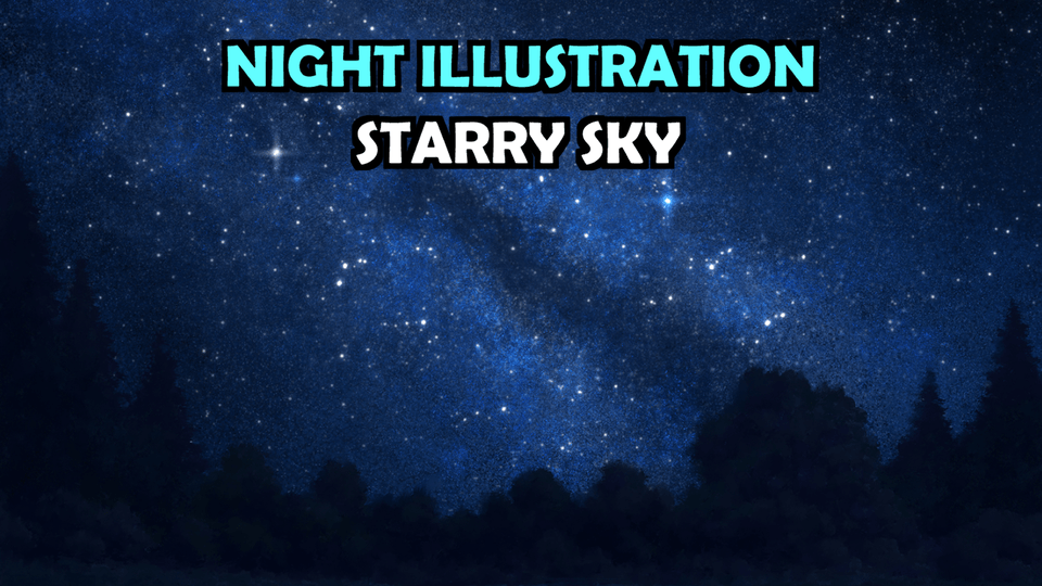 Let's Draw a Starry Night Landscape Step By Step by Cherrzart - Make ...