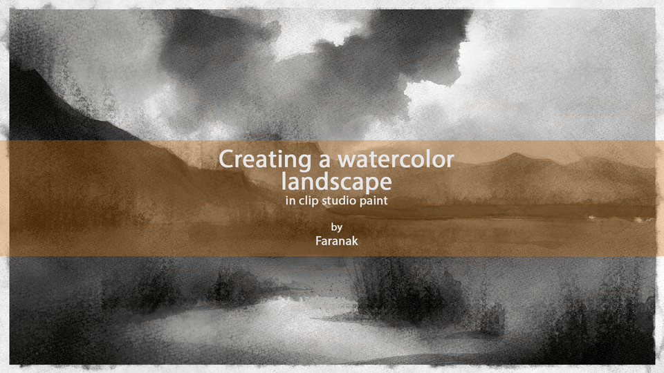 Creating a watercolor landscape using clip studio paint by ...