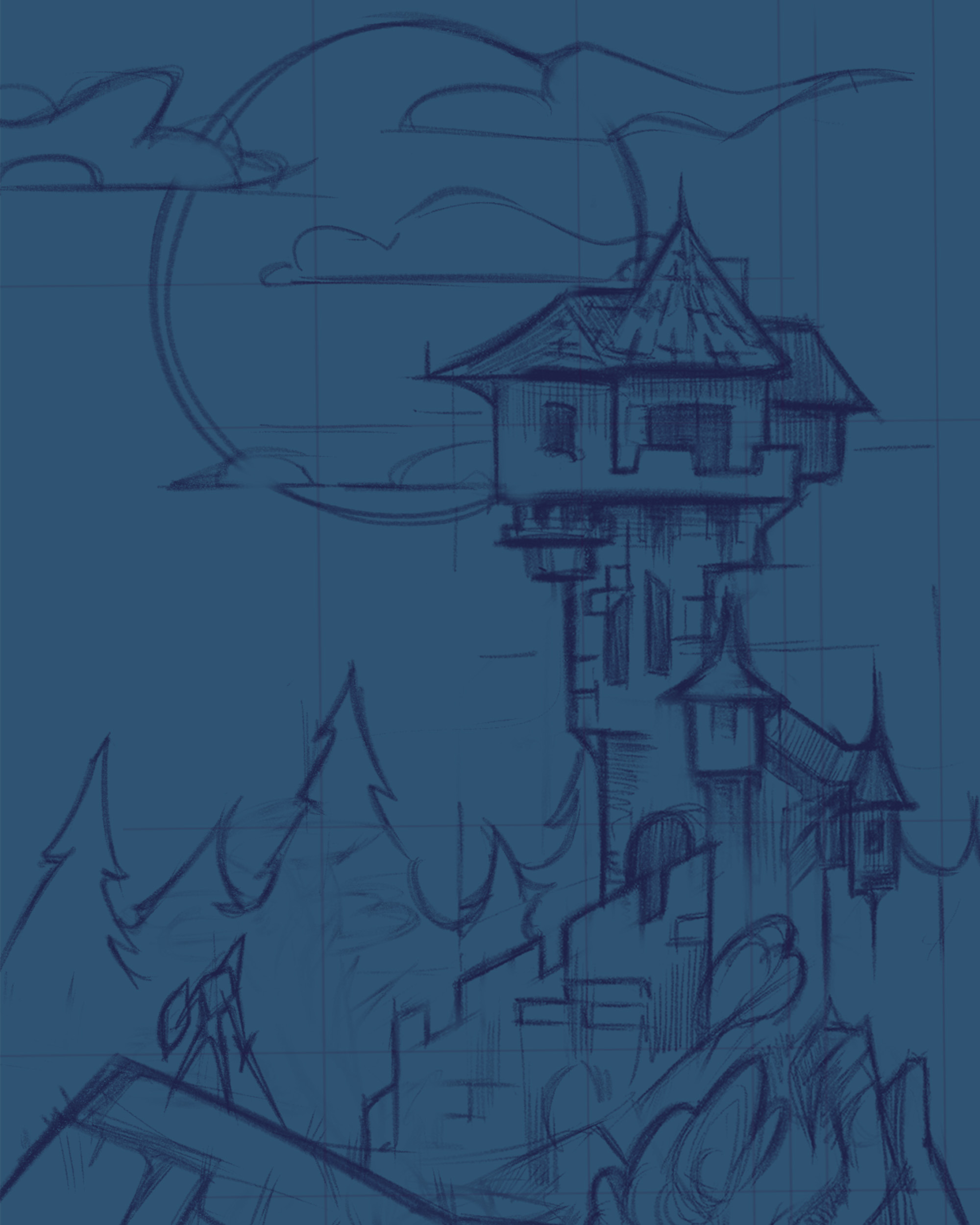 Tangled Castle Drawing