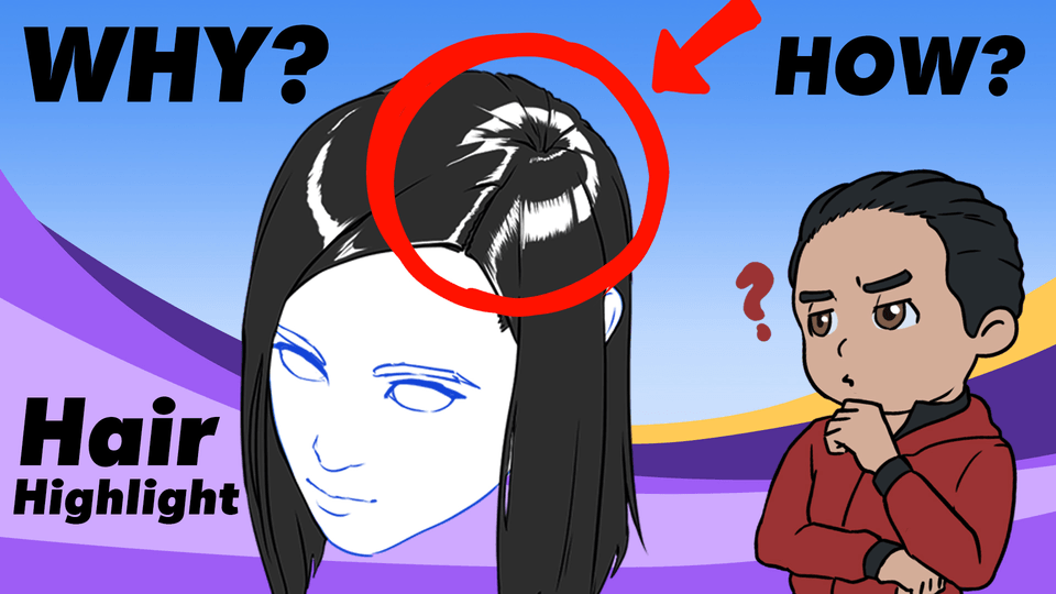 The Science behind HAIR Highlight and TIPS on drawing hair by ...