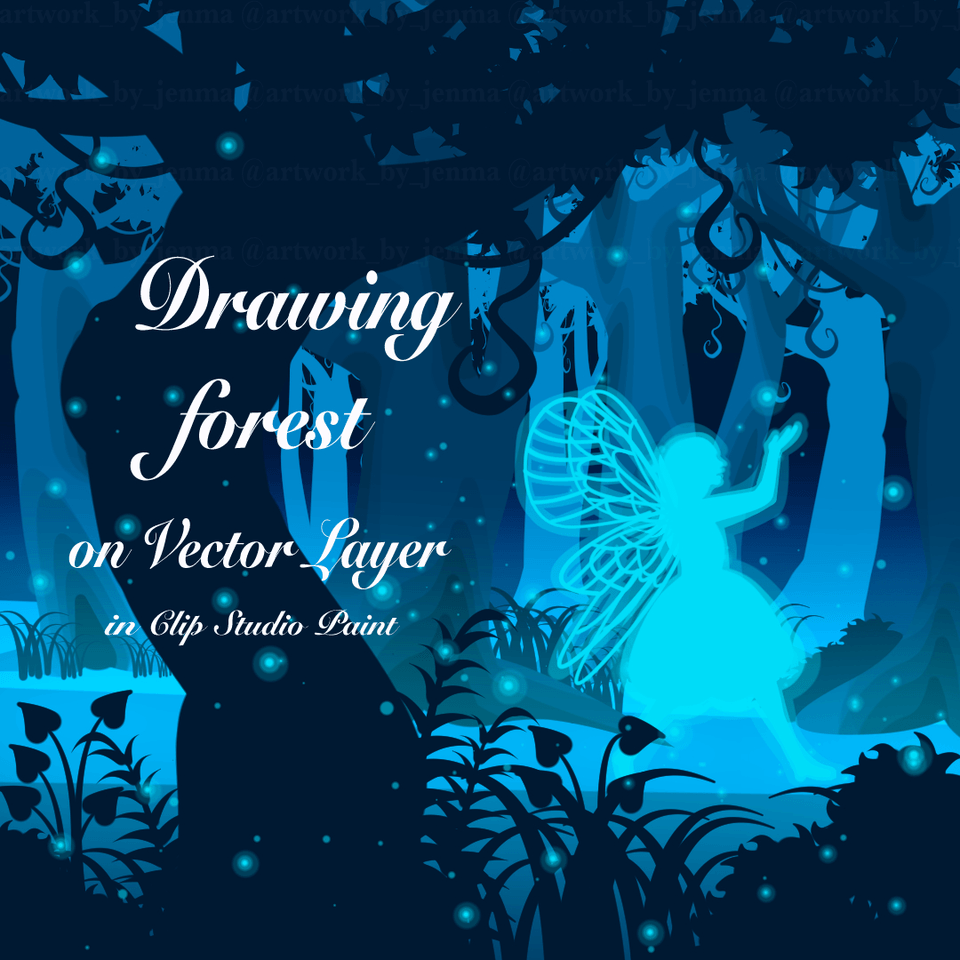 Drawing forest on vector layer “Drawing Forest on vector layer #1” by ...