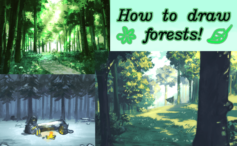 HOW TO DRAW FORESTS ! by ALYEK - Make better art | CLIP STUDIO TIPS