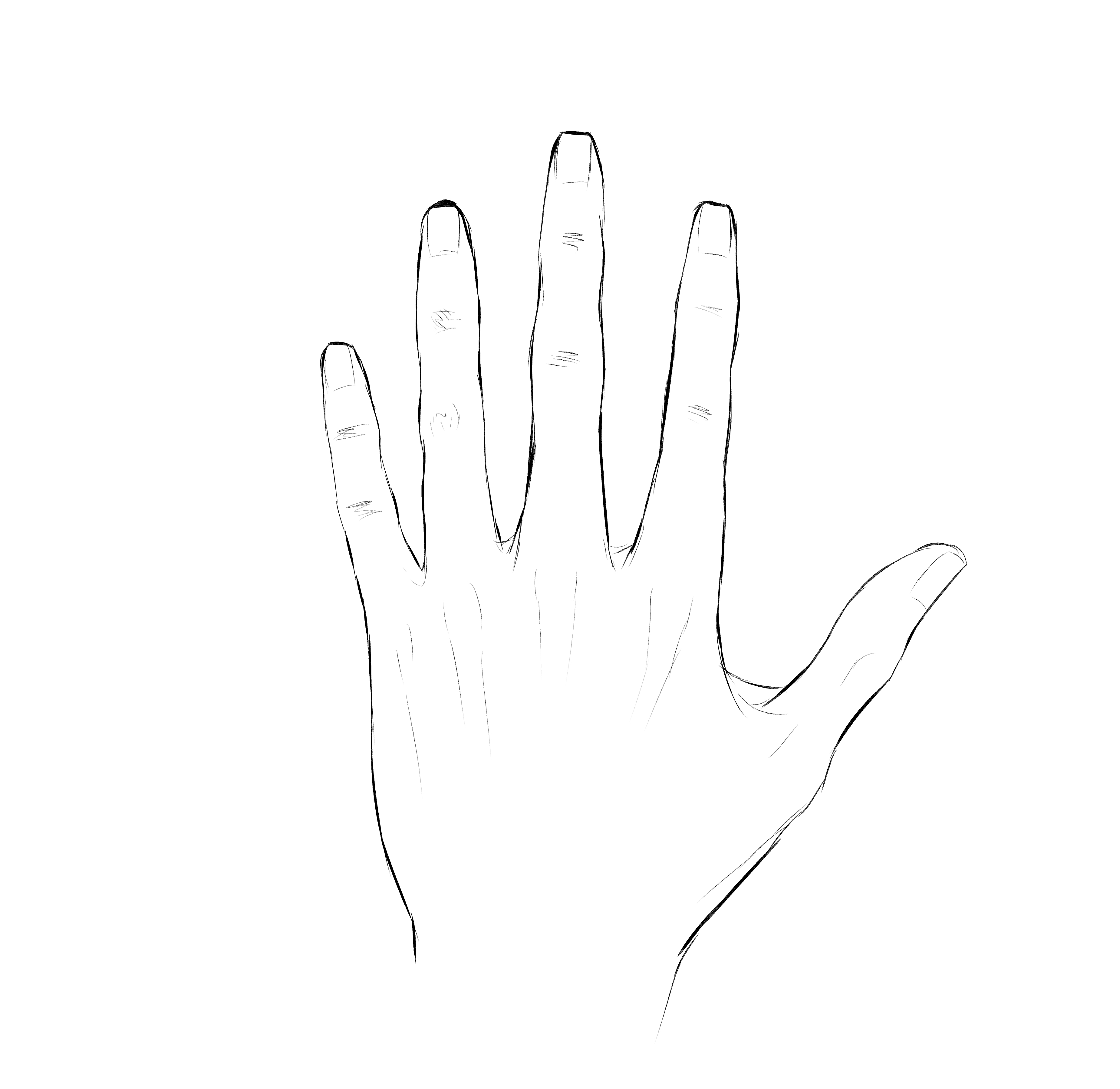 Reaching Right Hand Drawing