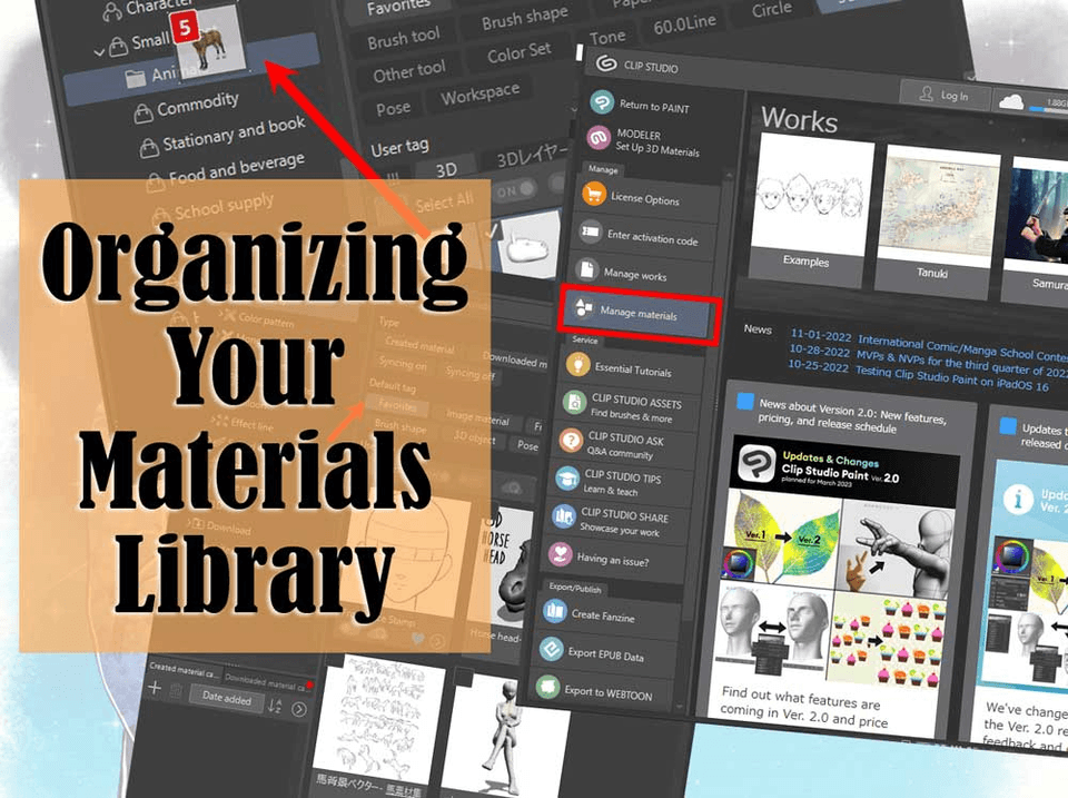 Organizing Your Materials Library by LizStaley - Make better art | CLIP ...
