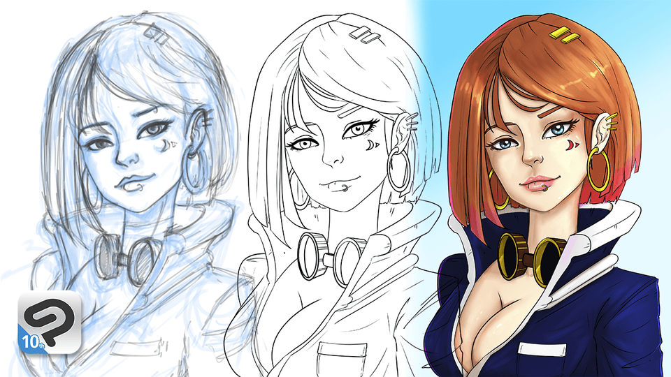 Pintanto desde el boceto hasta el color final por Jlascanoart - Tutoriales en comunidad | CLIP ...