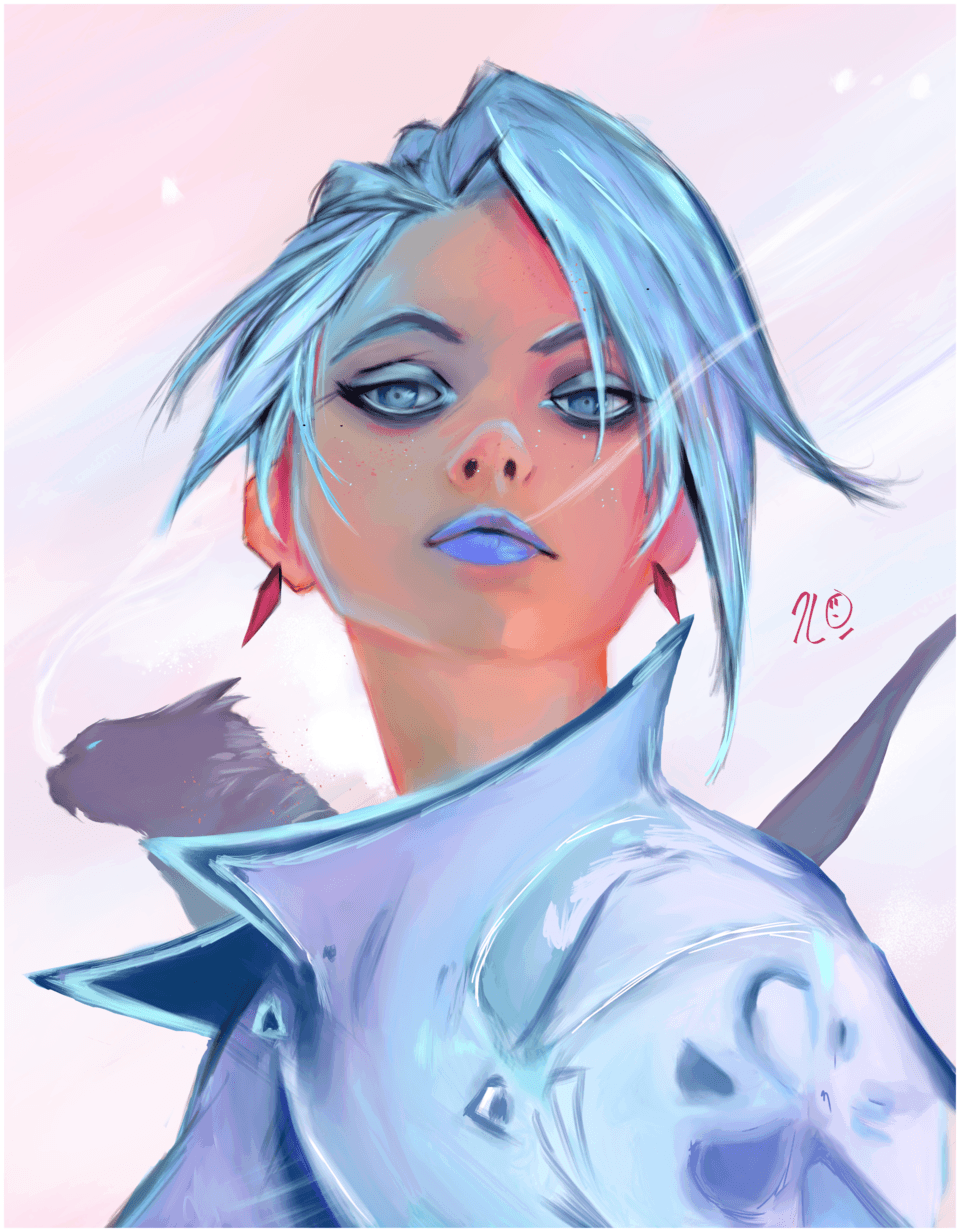 スピードペイント: RossDrawsのオリジナルキャラクターLyrisを描き直す (動画) "スピードペイント (CSP) #4" by ...