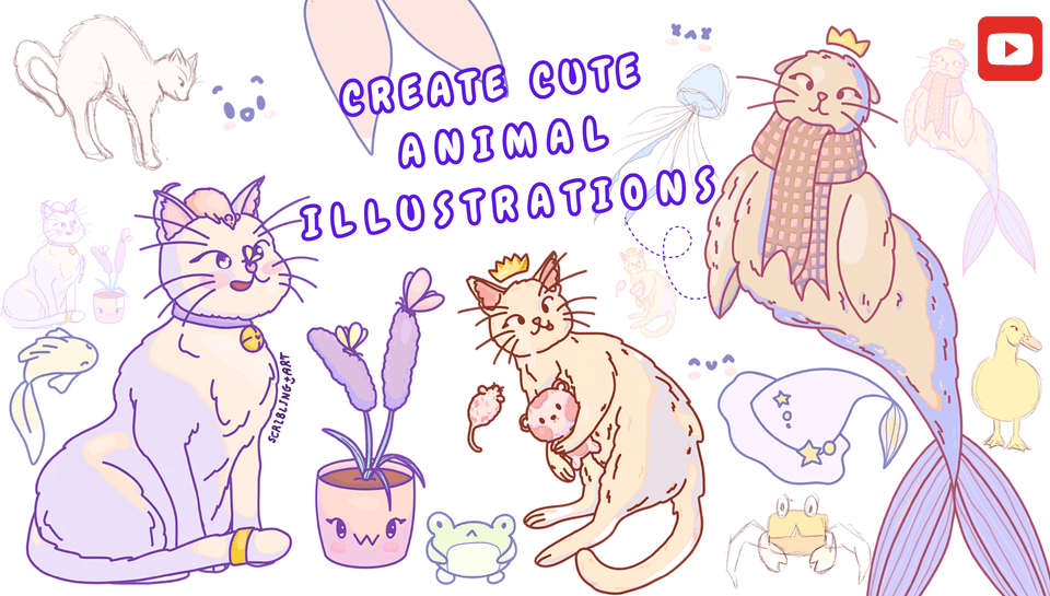 How to Create Cute Stylized Animal Illustrations by ScriblingArt - Make ...