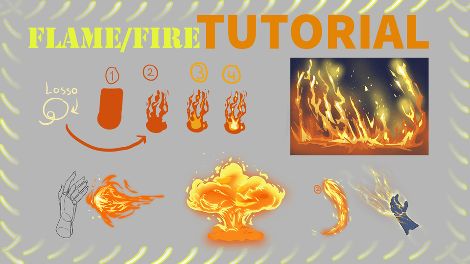 Fire/Flame Tutorial “ MonthlyTIPS202306 #1” by kakattakoi - Make better ...
