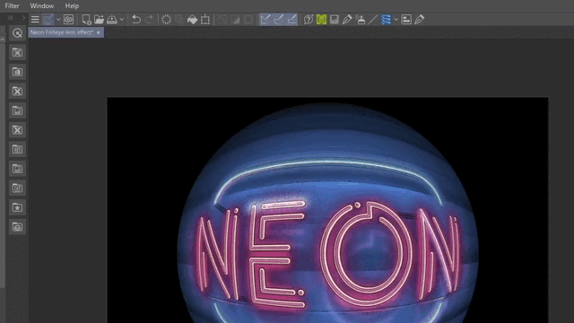 Fish-eye Lens Effect in Clip Studio (Diagonal & Circular) by ED. - Make ...
