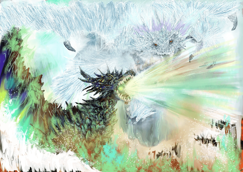 How to Draw a Dragon Battle Scene by KishaCheung - Make better art ...