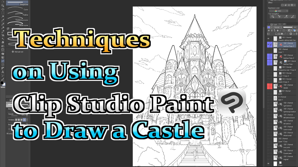 Techniques on Using Clip Studio Paint to Draw a Castle by Joseph77 ...