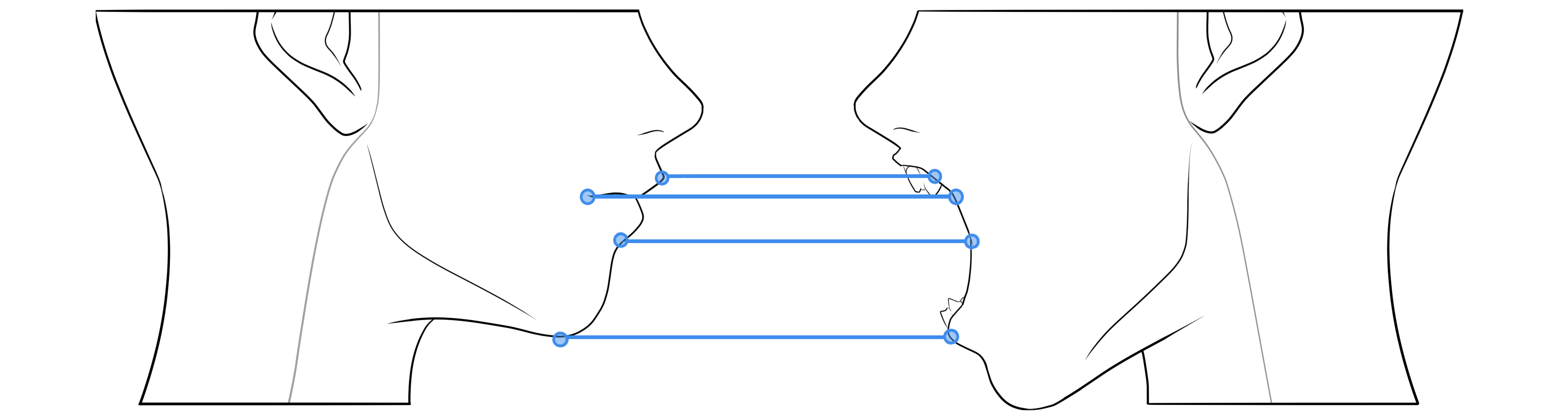 Open Mouth Side View Drawing