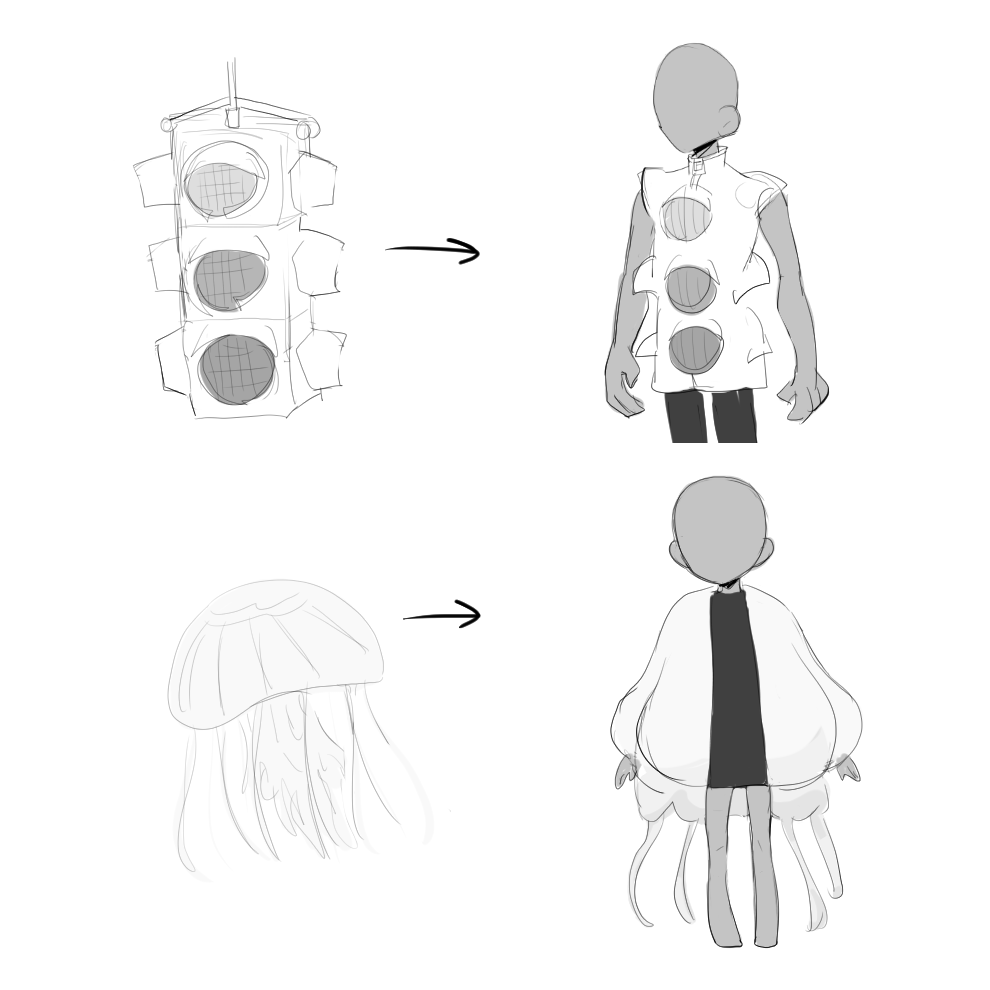 Anthropomorphic Objects Drawings