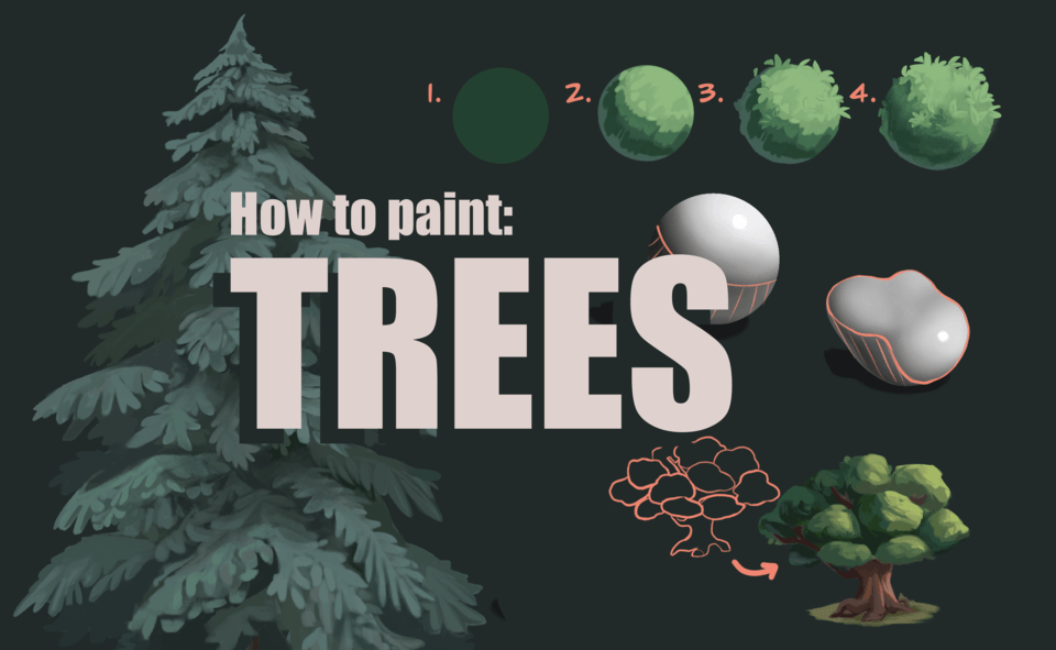 How to paint: Trees by Goldish - Make better art | CLIP STUDIO TIPS