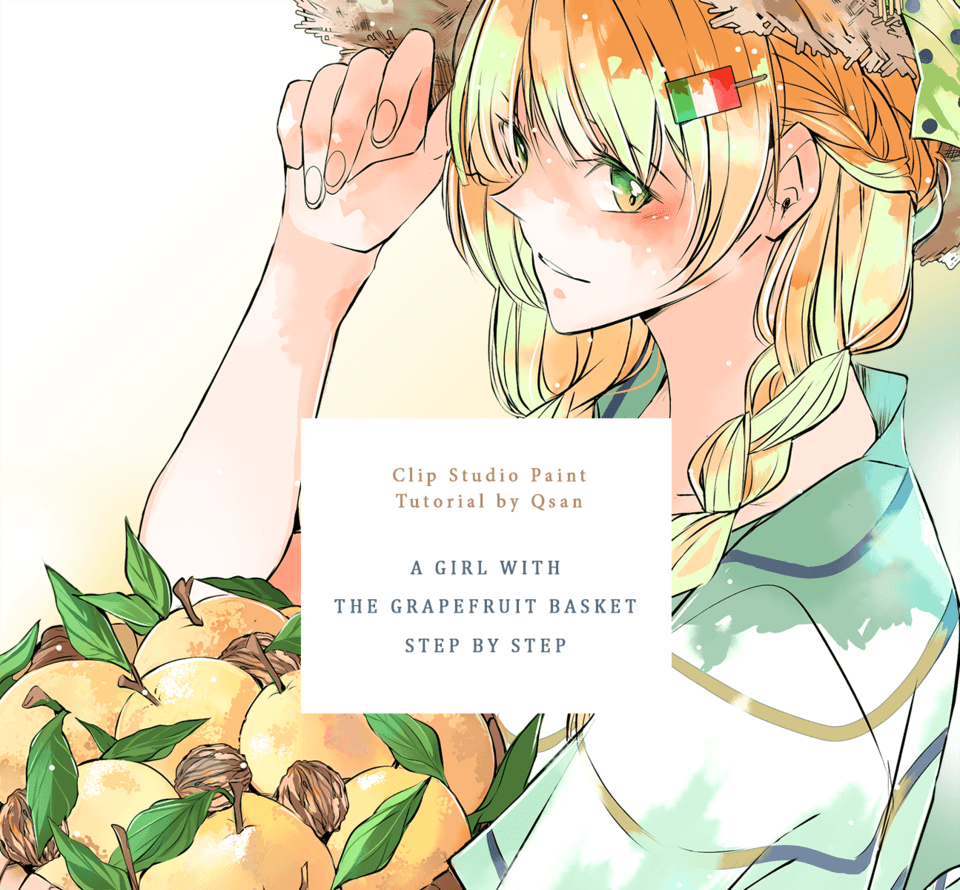 [BONUS} Seorang gadis dengan keranjang jeruk bali “bonus #1” oleh Qsan ...