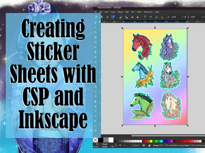 Creating Sticker Sheets with CSP and Inkscape by LizStaley - Make ...
