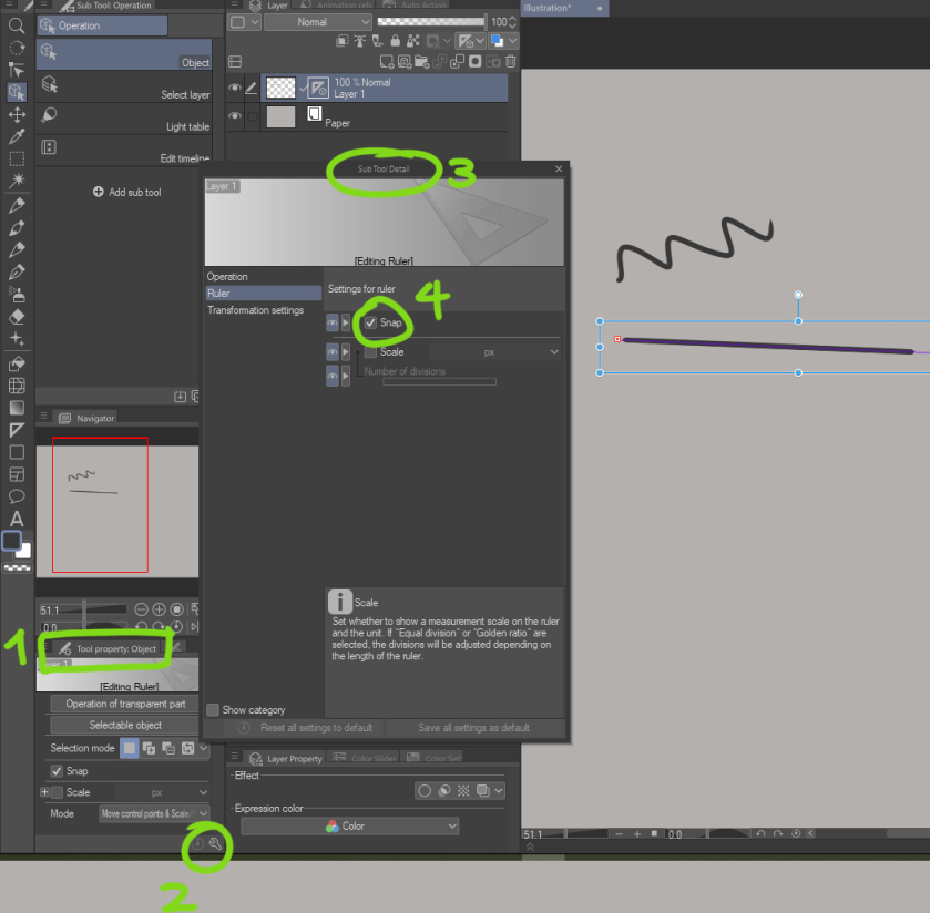 Cómo utilizar las reglas de Clip Studio Paint por Nadia - Tutoriales en ...
