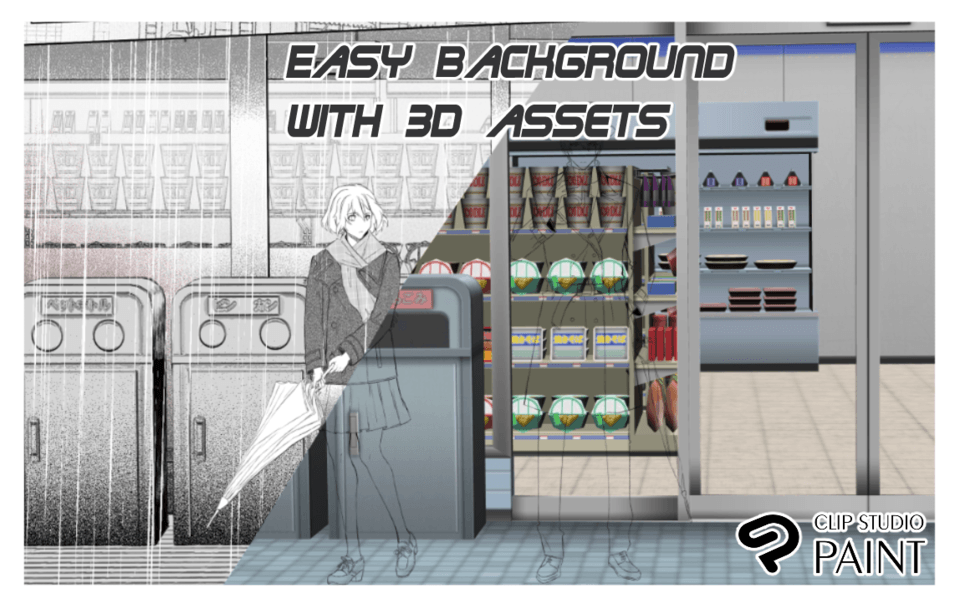How to use 3D assets to Create a background for Comics. “Background ...