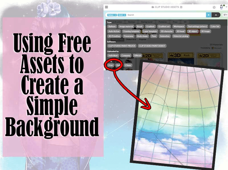 Using Free Assets to Create a Simple Background by LizStaley - Make ...