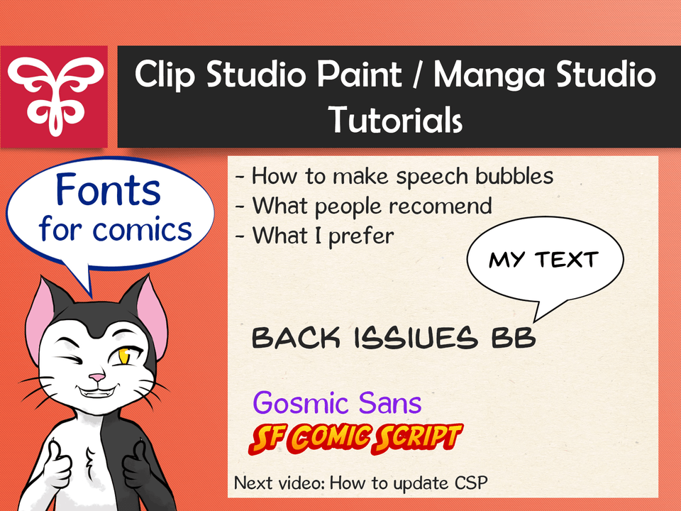 E07: Fonts for comics and speech bubbles || #HisameTuts “Tutorials #6” by hisameartwork - Make ...