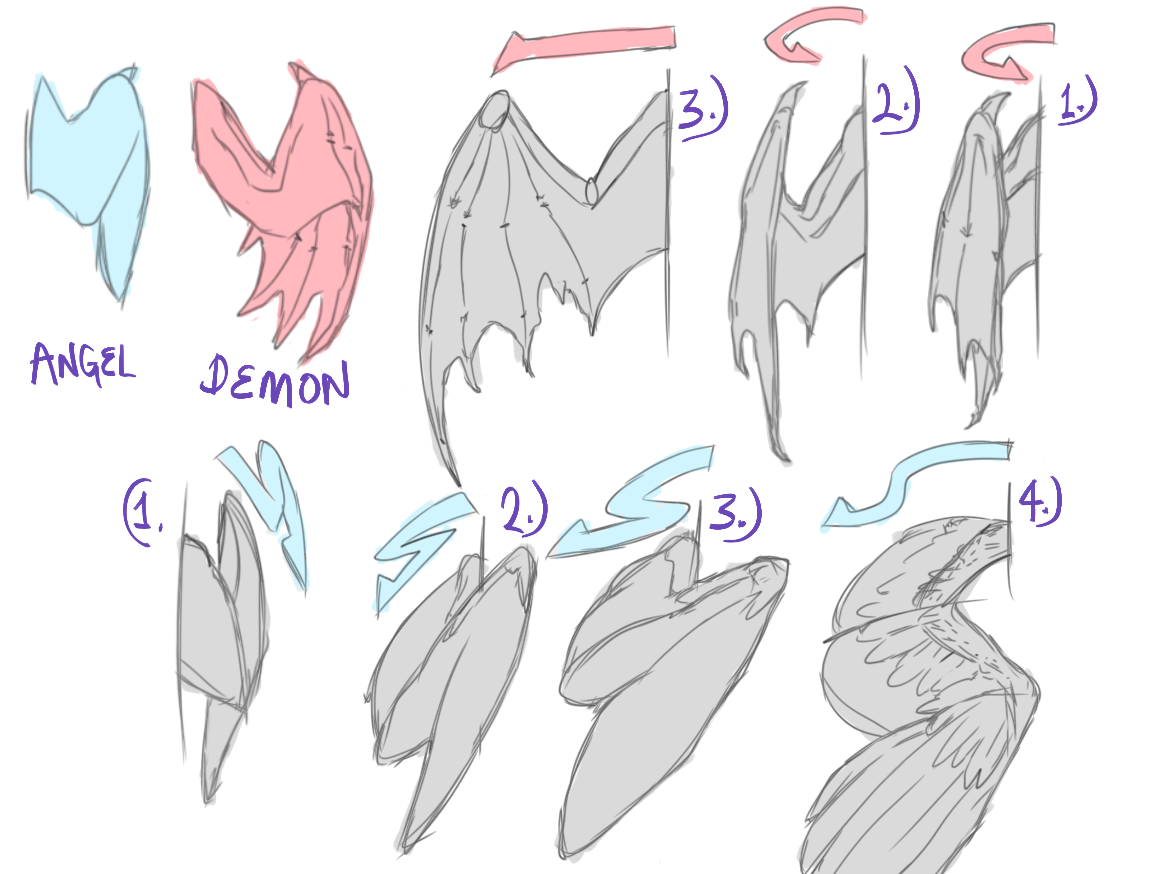 Drawings Of Demons With Wings