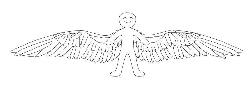 Real Human With Wings