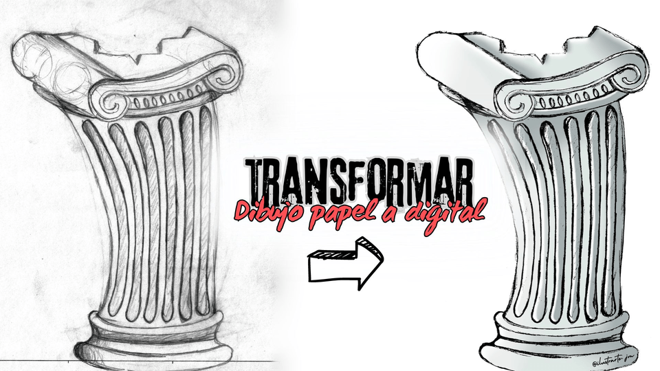 How to easily transfer a drawing on paper to digital by Ilustrarte.jm ...